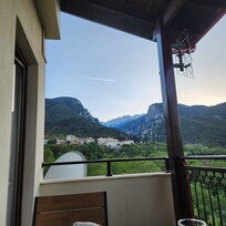 View of the mountains from private balcony