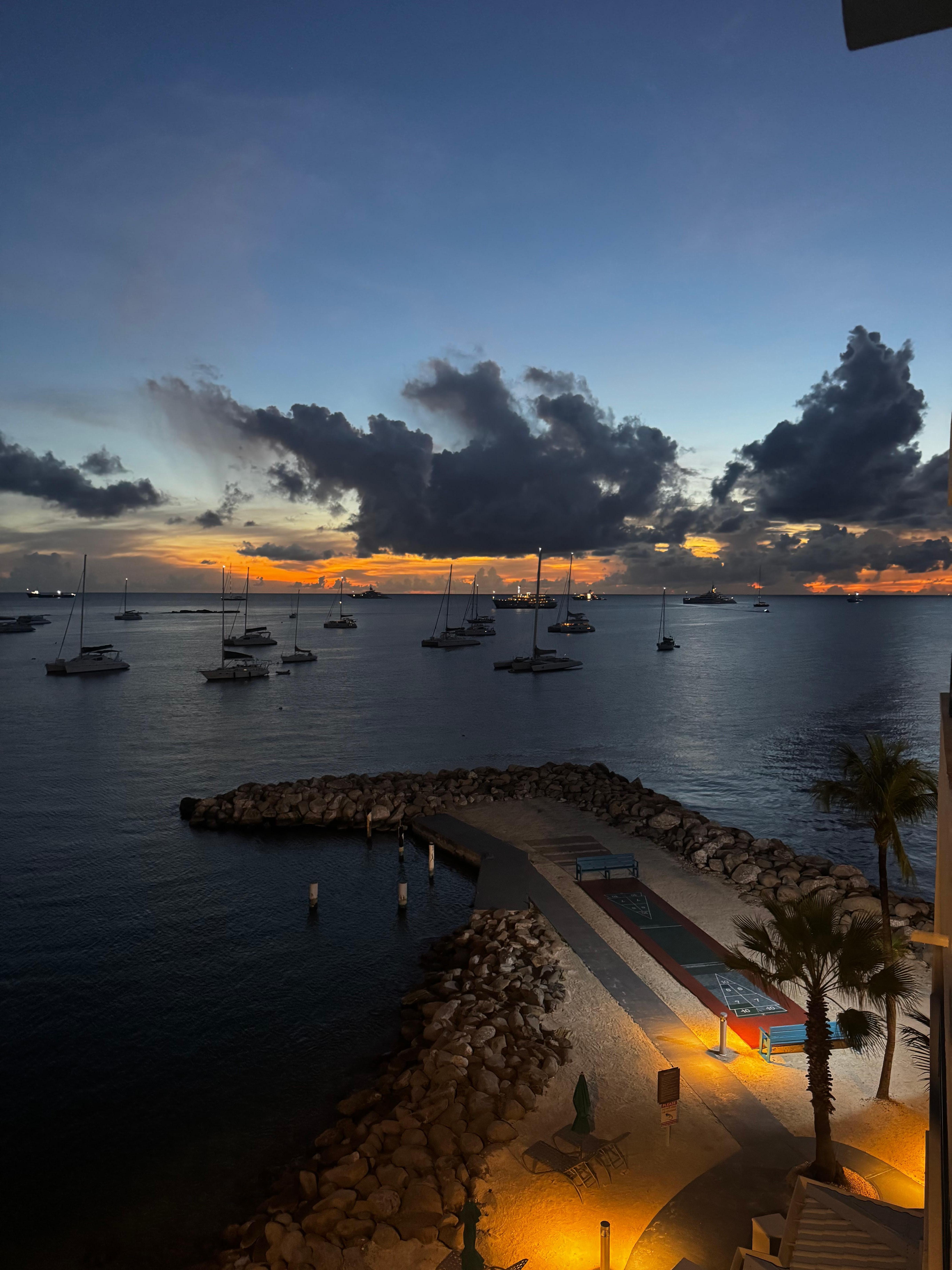 Sunset view from our room