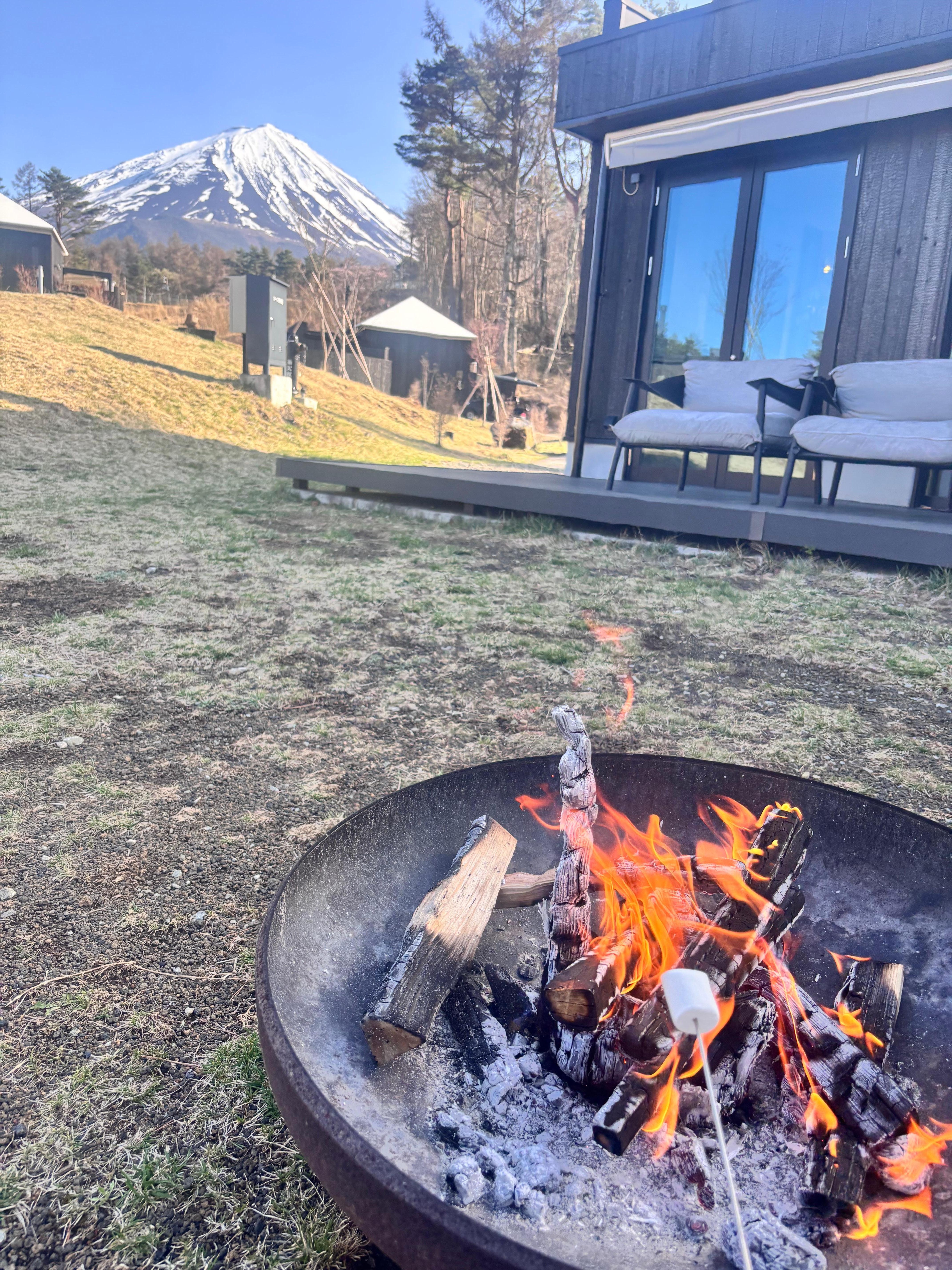 Toasting marshmallows with a view!
