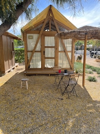 Basic tent looks small but is surprisingly roomy inside