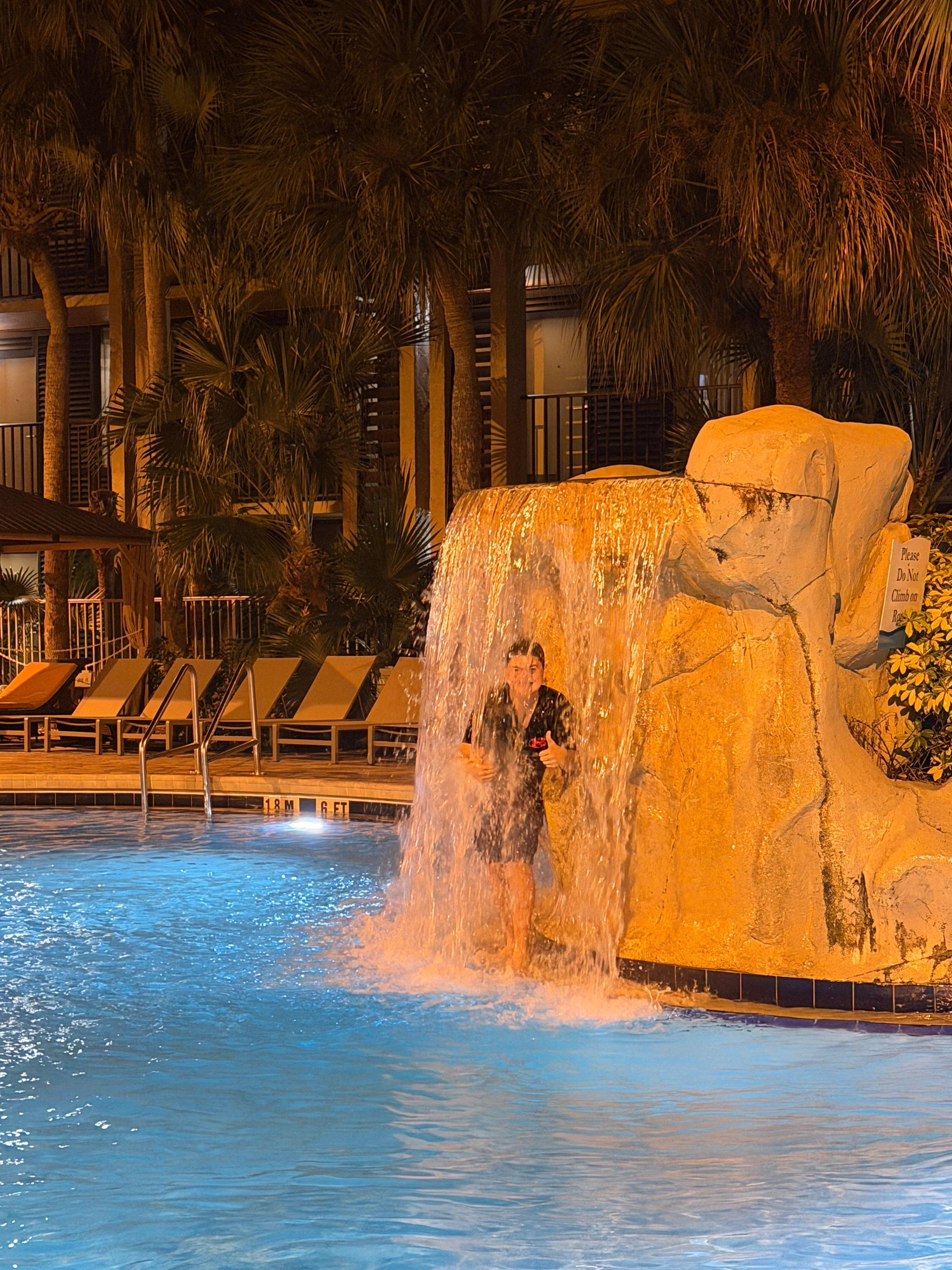 This was the only photo I took of my son at one of the beautiful pools.