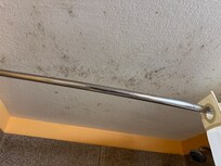 Closer pic of bathroom ceiling.