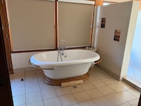 Bath in deluxe villa plus outdoor shower