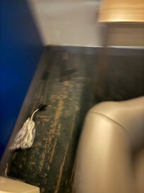 New fixtures lay on the floor.