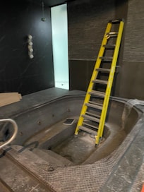 Hot tub under construction