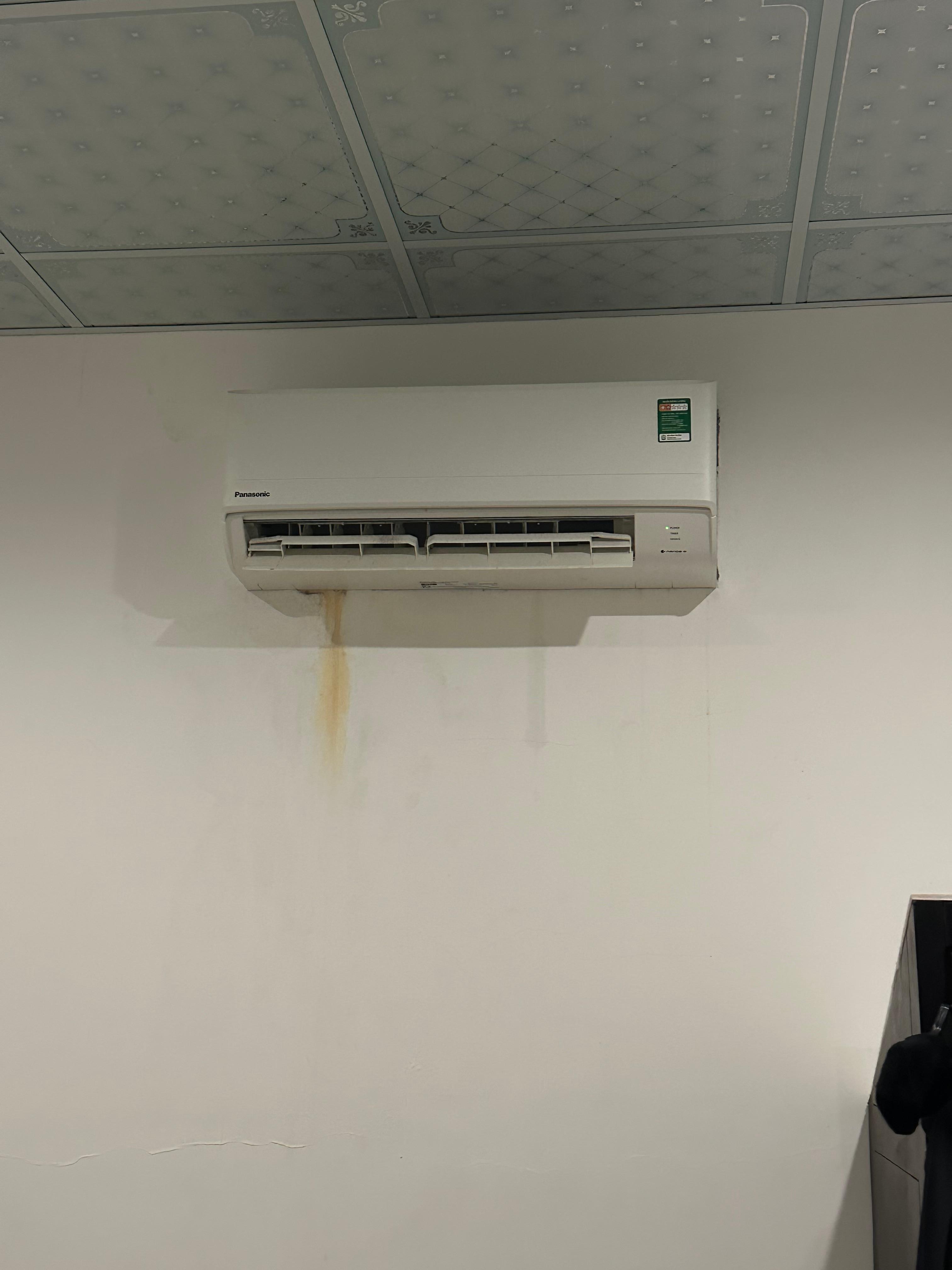 Marks from AC on the wall