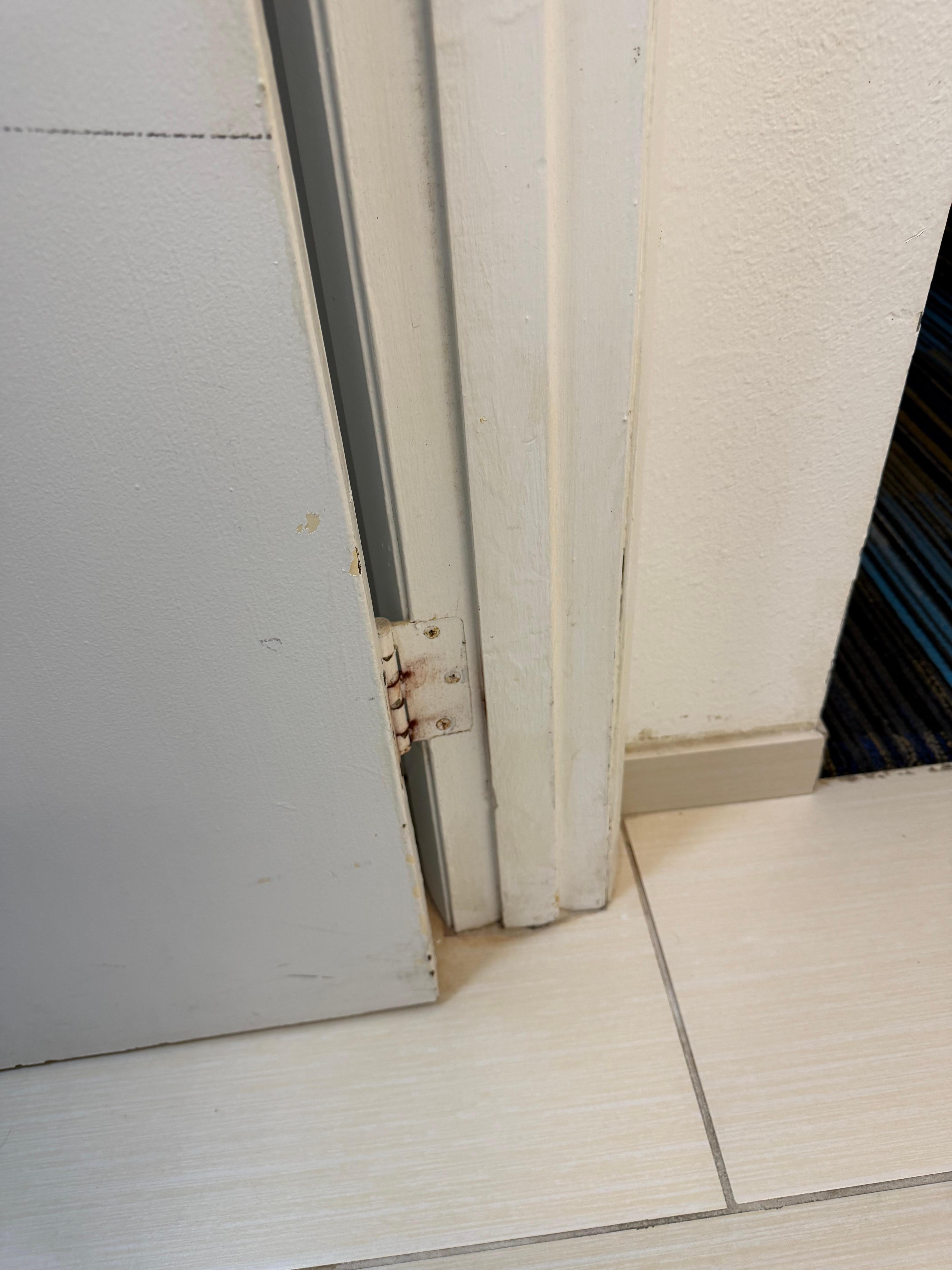 Painted rusty hinges