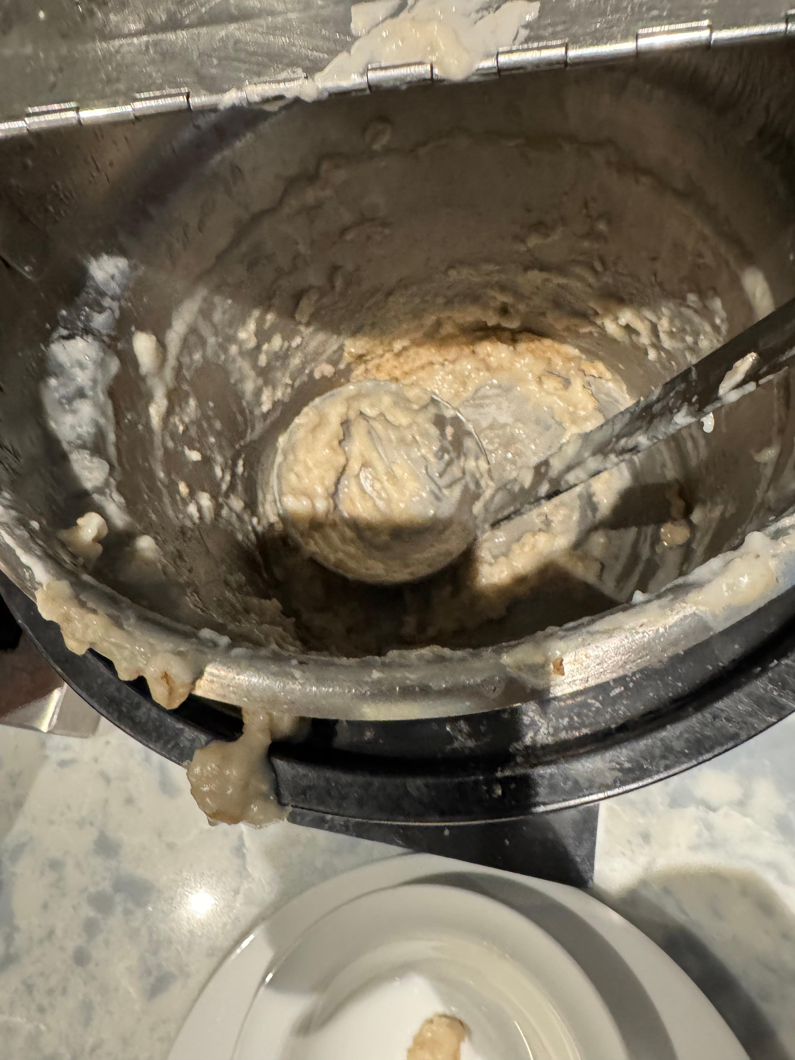 Empty oatmeal container at 9:30 am