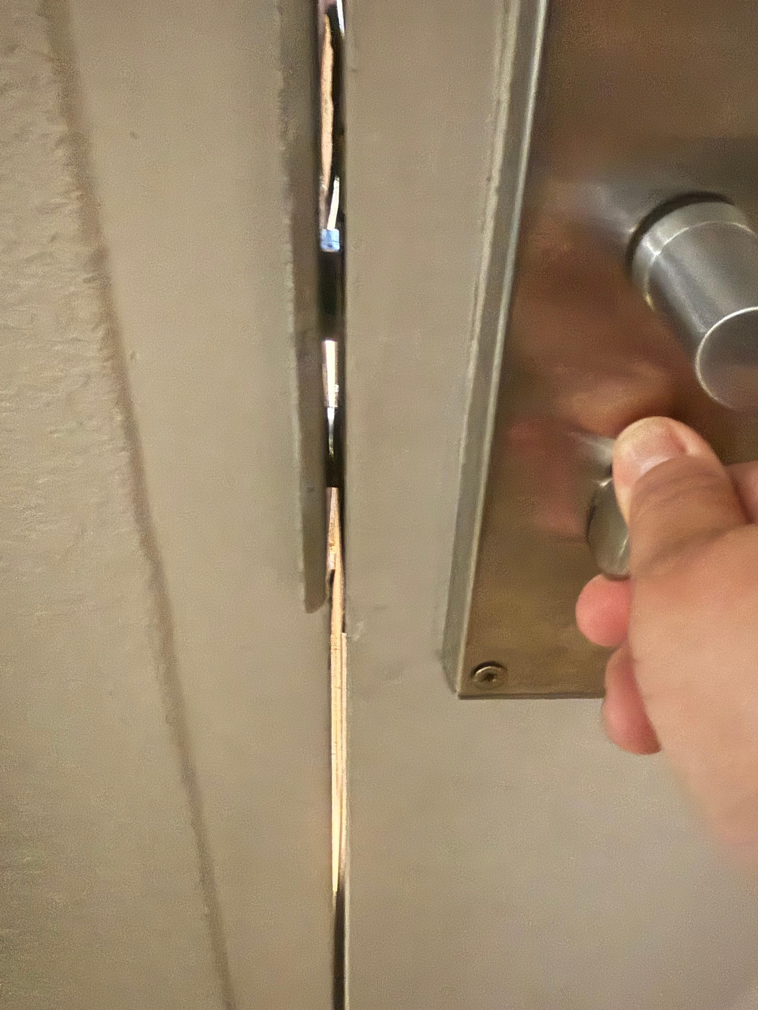 Unable to lock the door safety concern