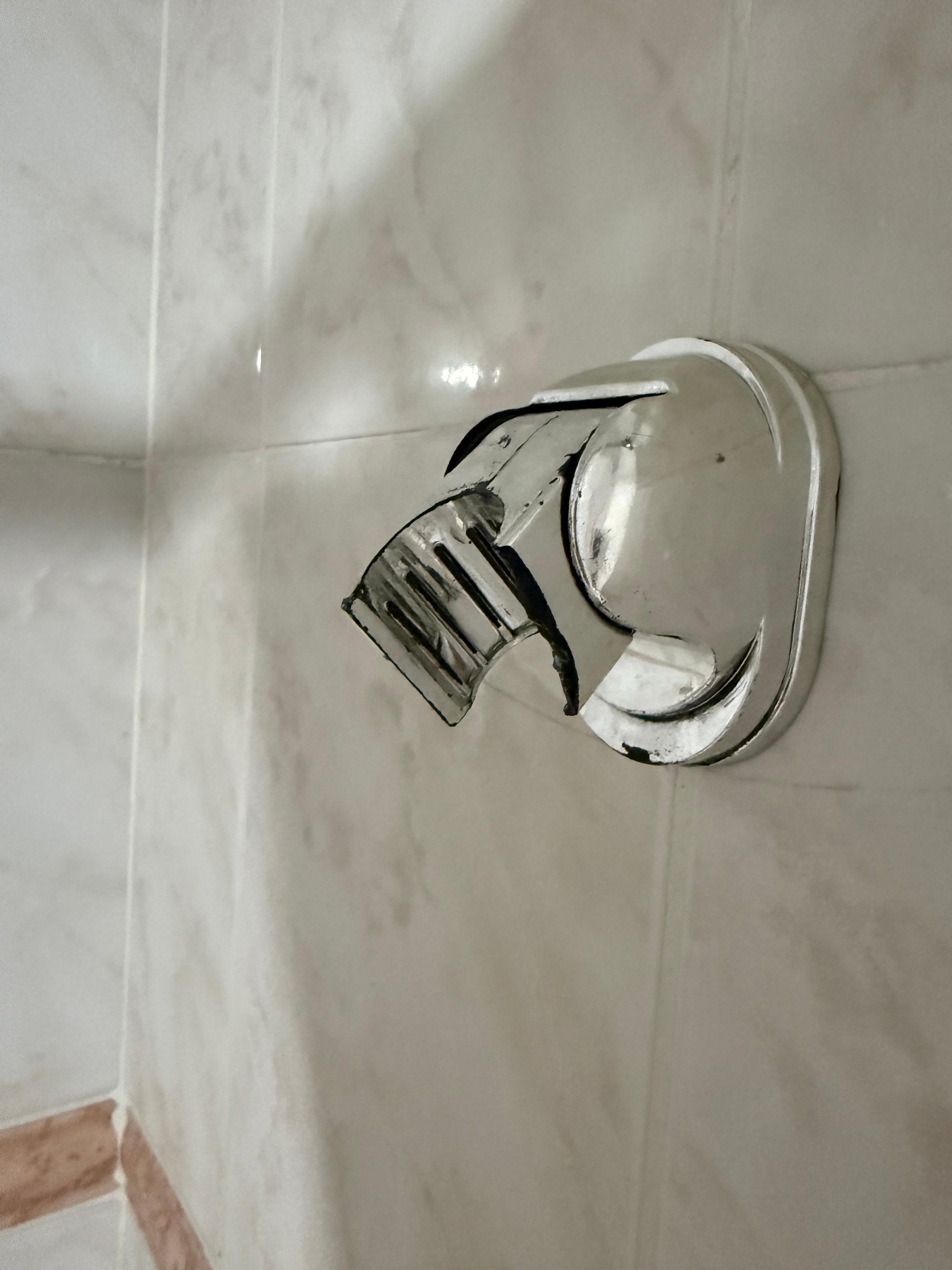 You can't use shower head holder bc it is broken