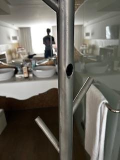 broken arms on towel hanger