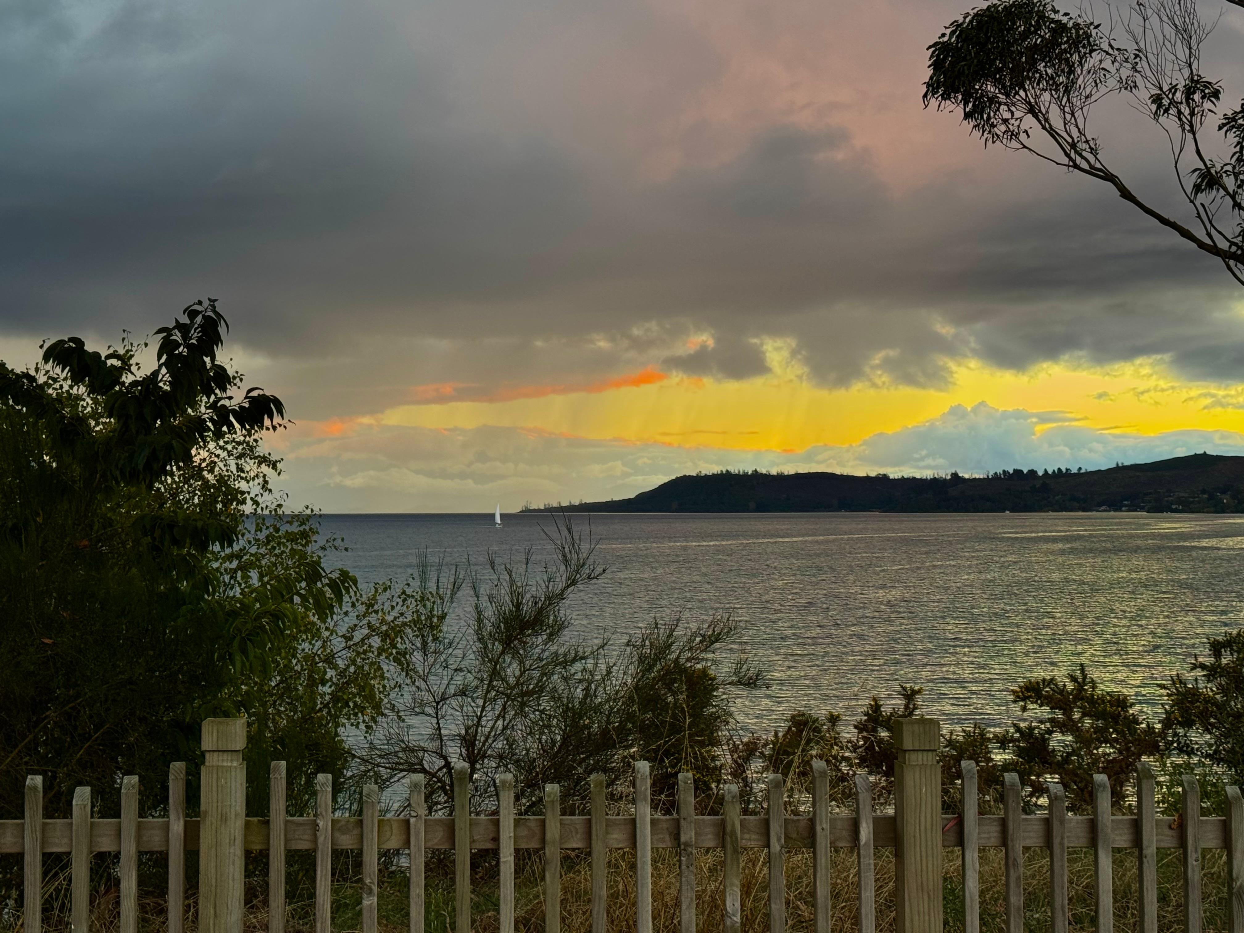 Sunset over the lake