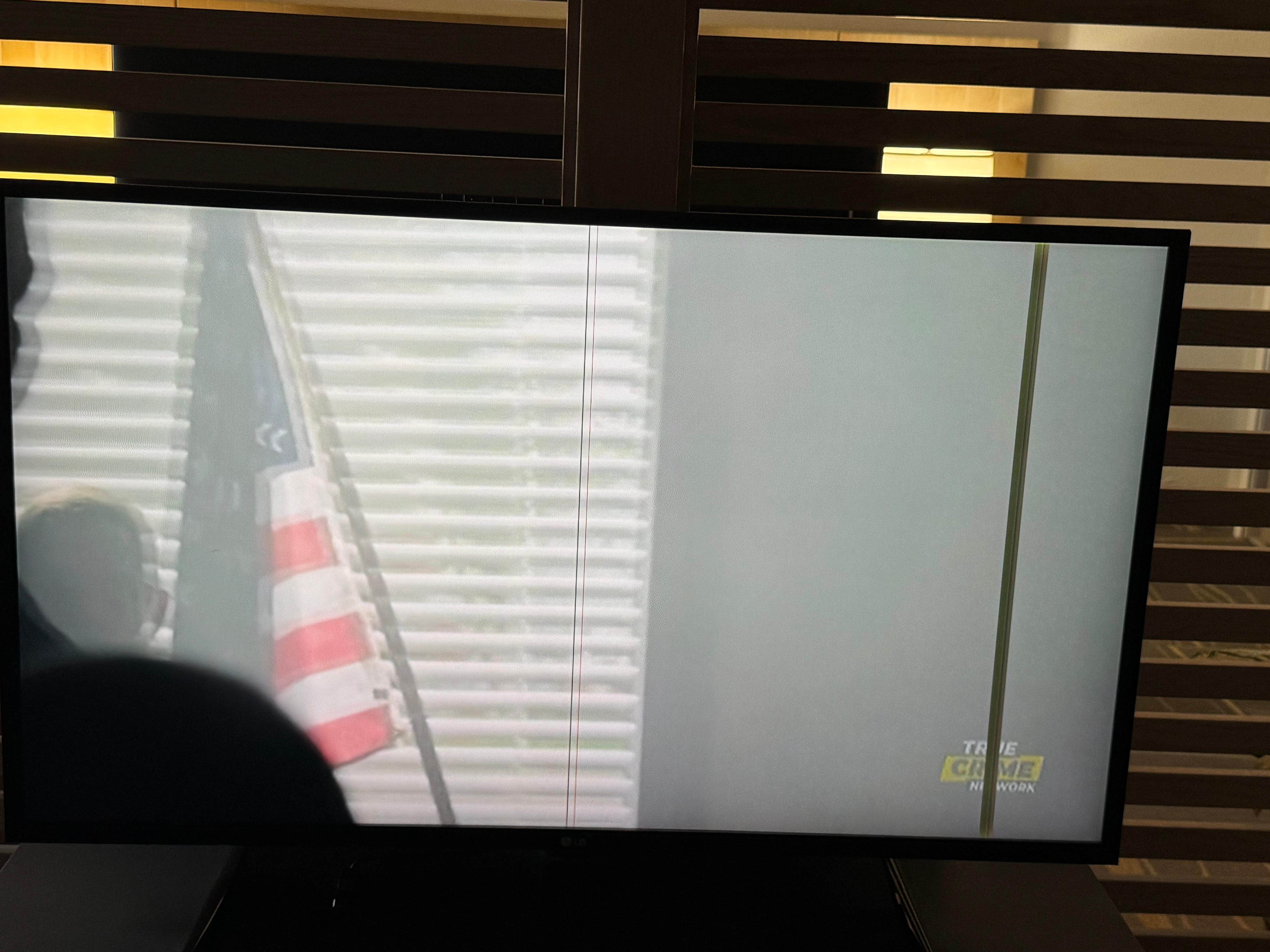 TV was had lines going down it and kept scrambling 