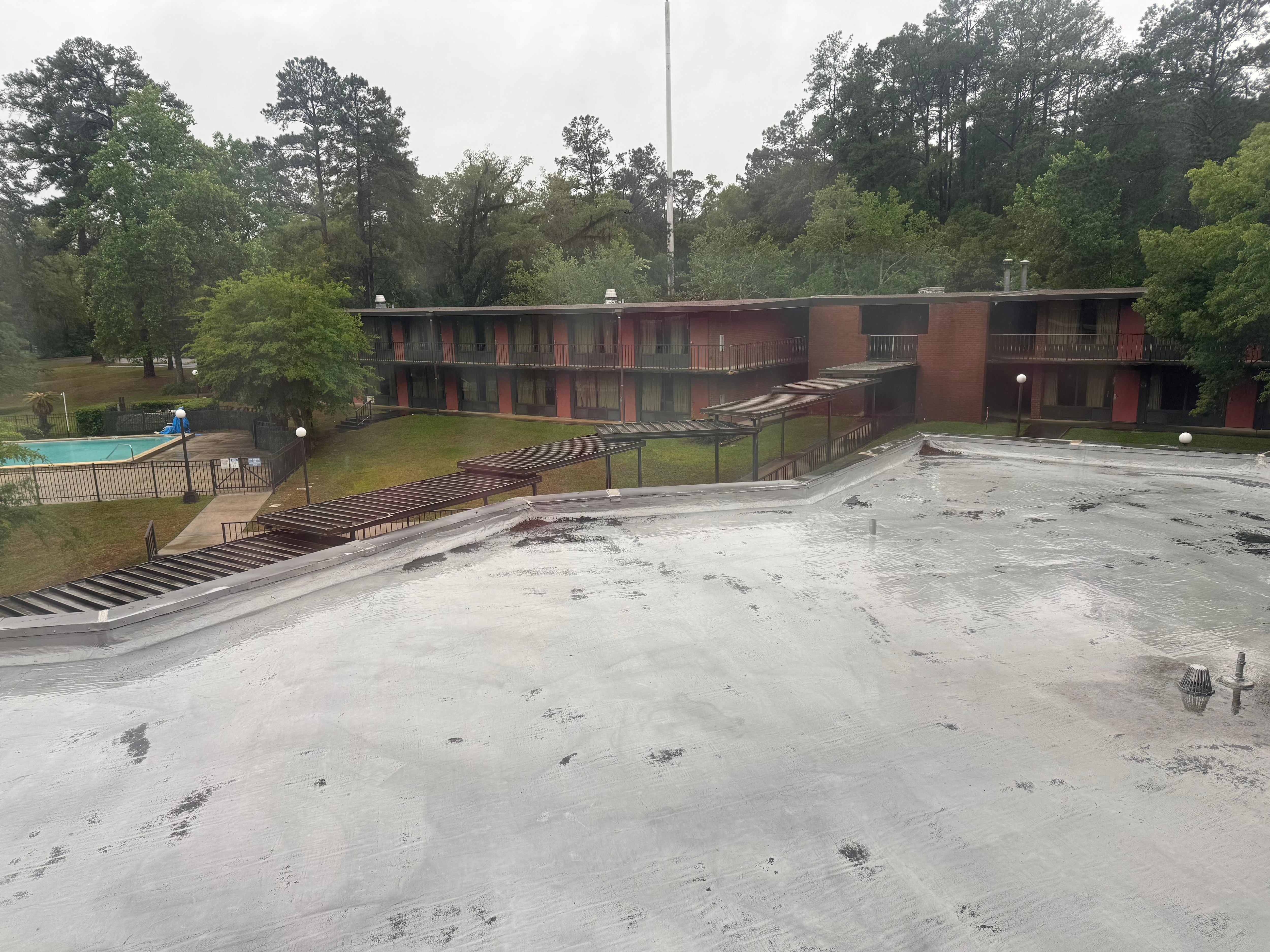 Abandoned view of old hotel 