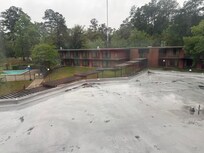 Abandoned view of old hotel