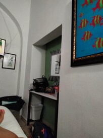 view of room from bed