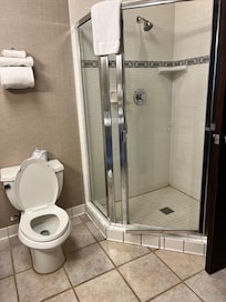 The shower was great for rinsing and washing off before the spa tub.