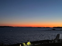 Sunset in Clayton, NY from the hotel.