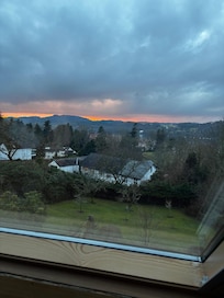 View of the lake from are bedroom window