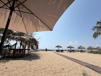 Vista desde uno de los camastros de playa