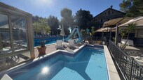 Breakfast patio with swimming pool