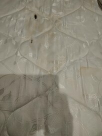 Mattress urine stains and holes