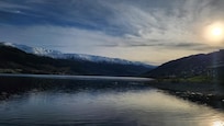 Sunset over the lake