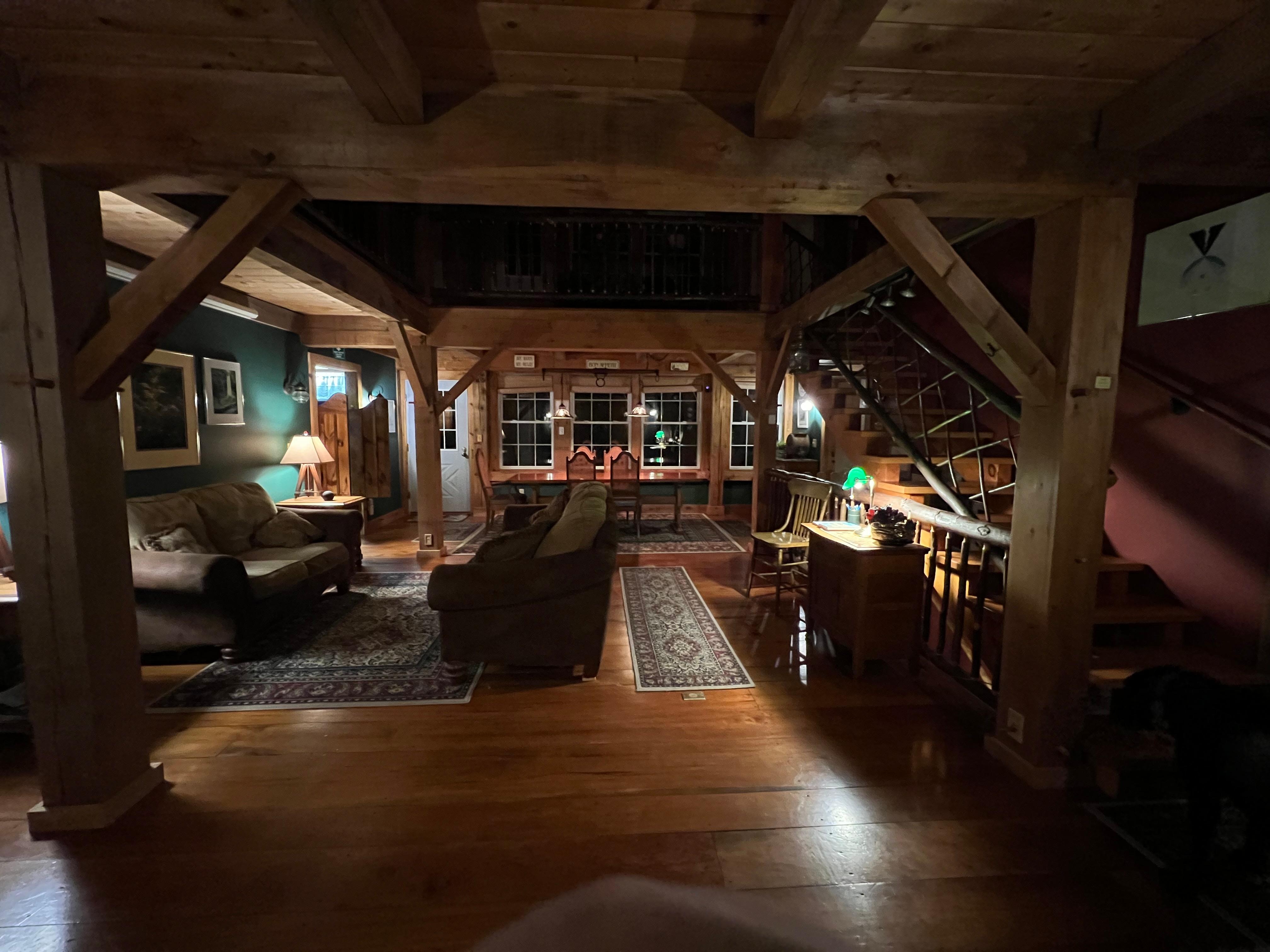 The view when you first walk into the main door.  Right away we felt very comfortable and cozy.