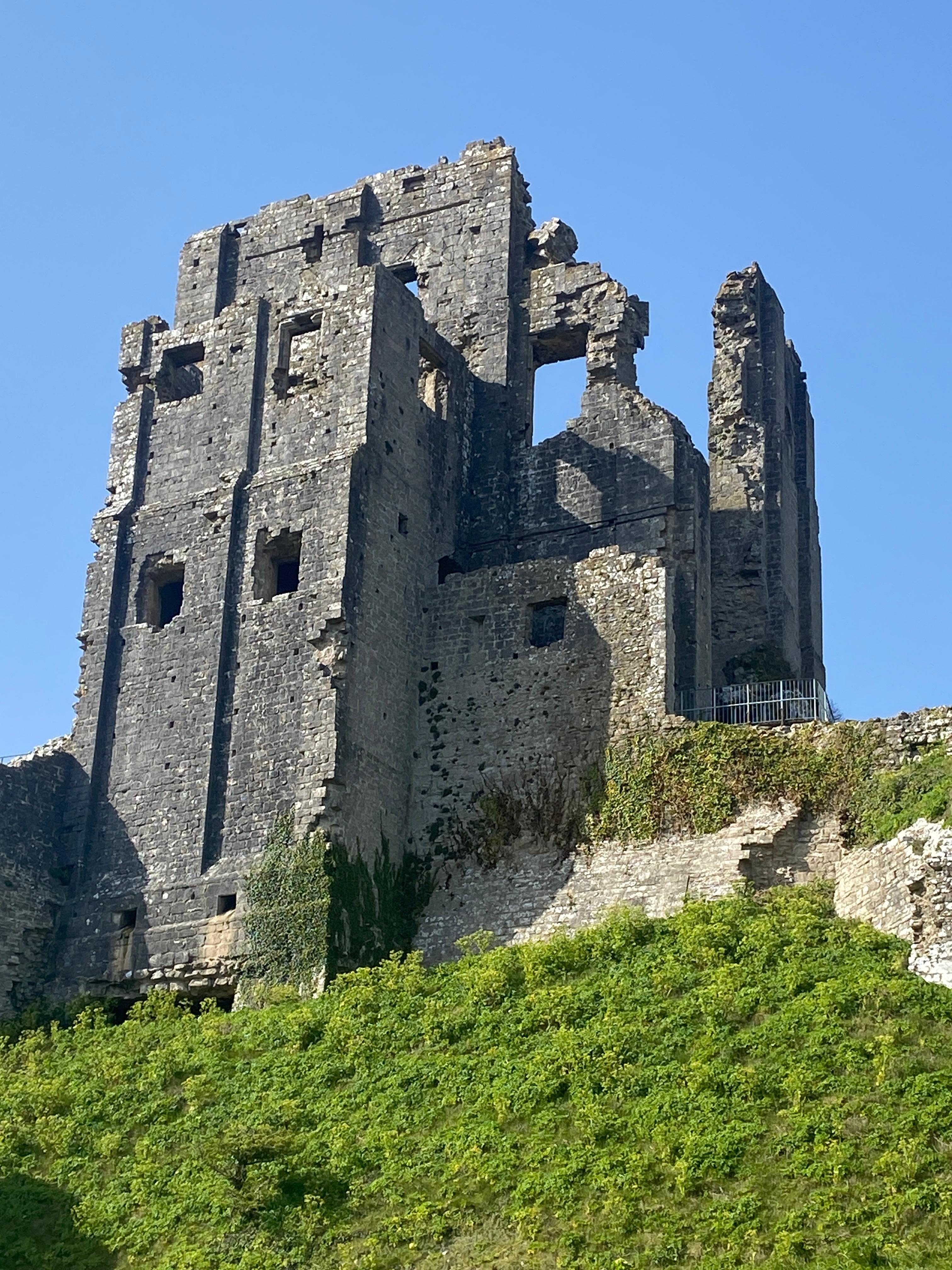 Corfe Castle is a ruin run by the National Trust
