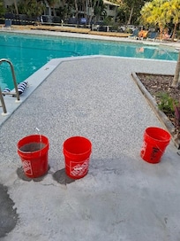 Pool under construction