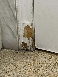 Bathroom Door frame (inside of bathroom)