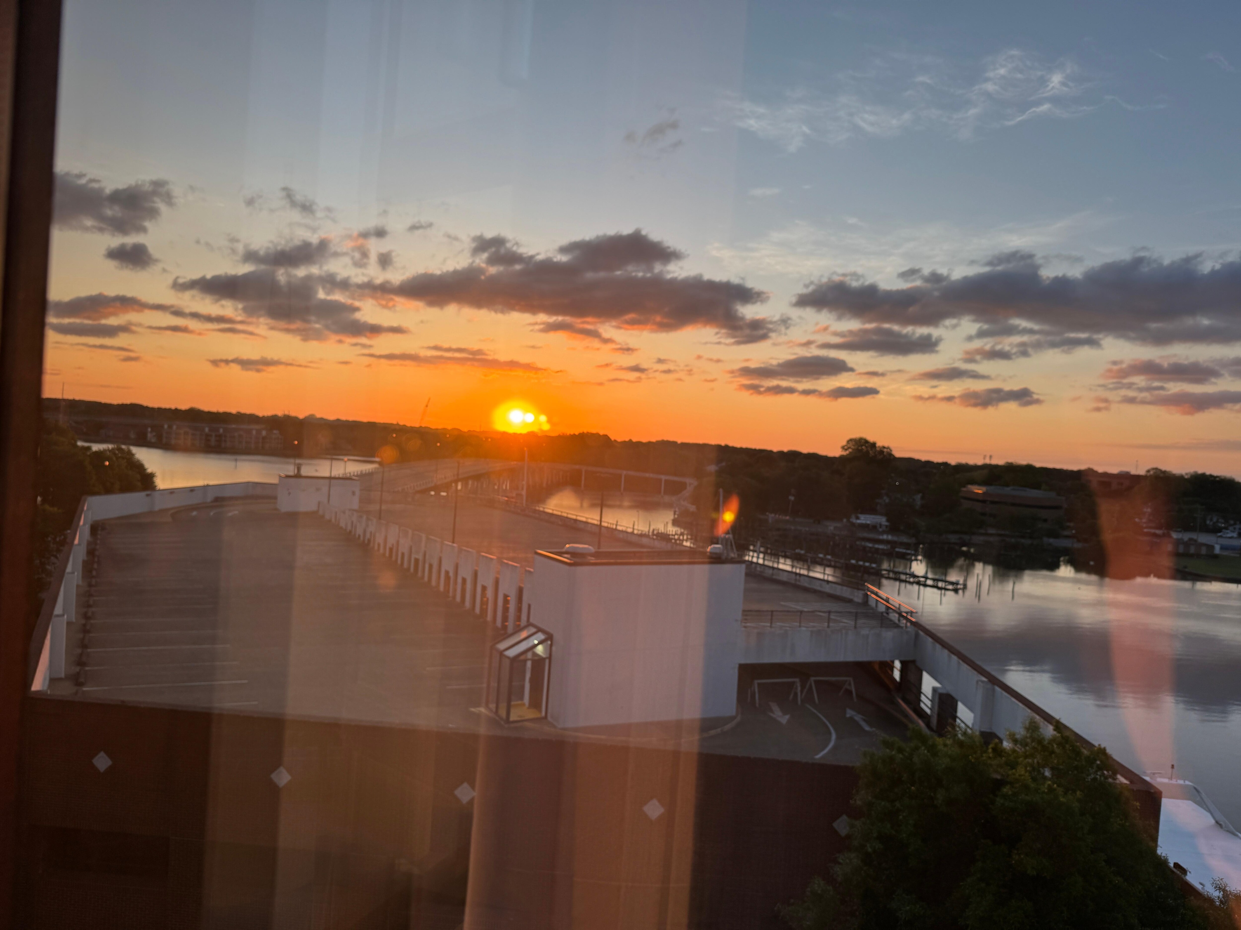 Sunrise from our room.