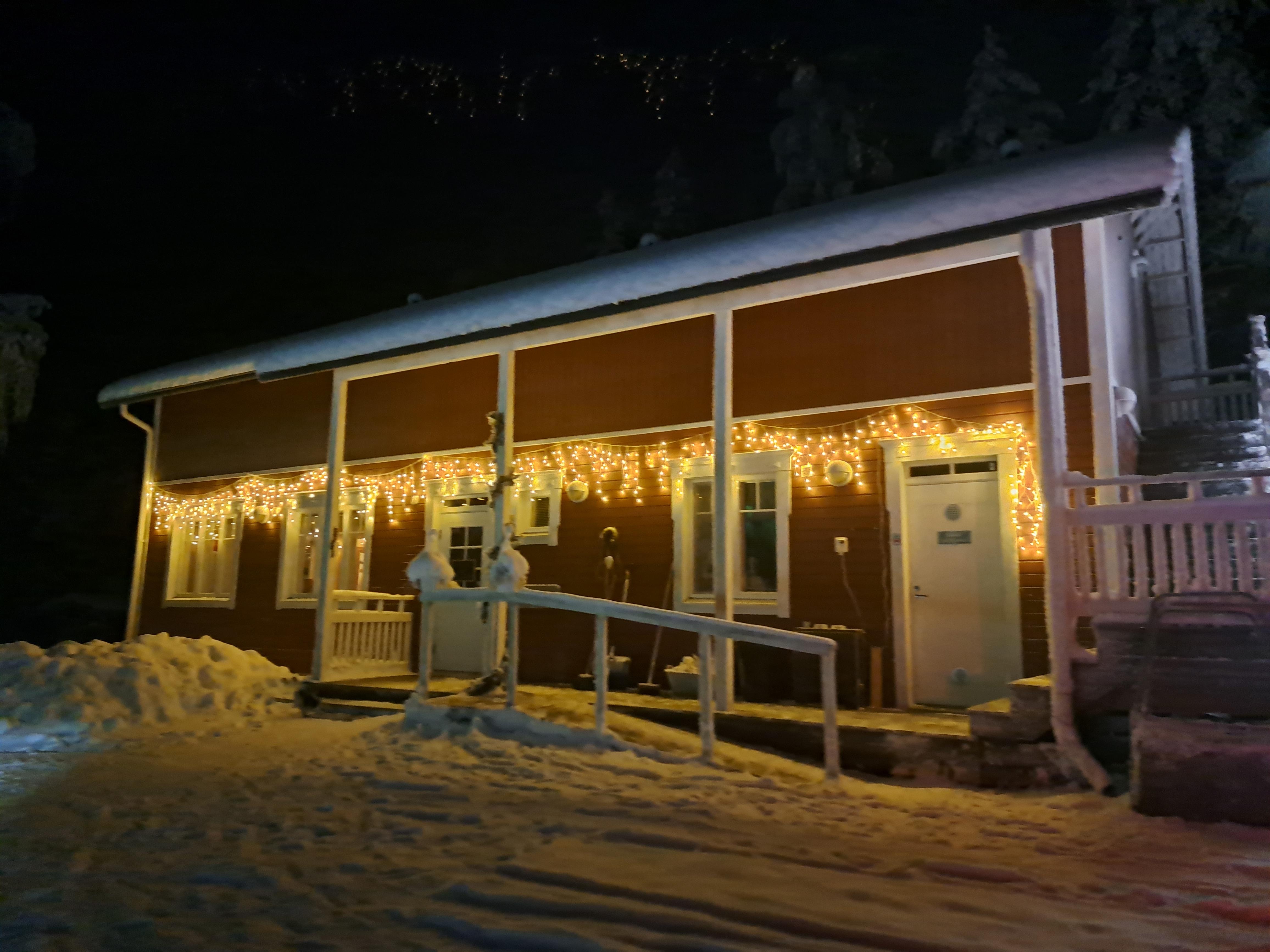 restaurant from outside at night