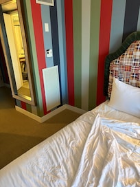 Vent with AC next to bed was loud when running. Making it difficult to sleep.