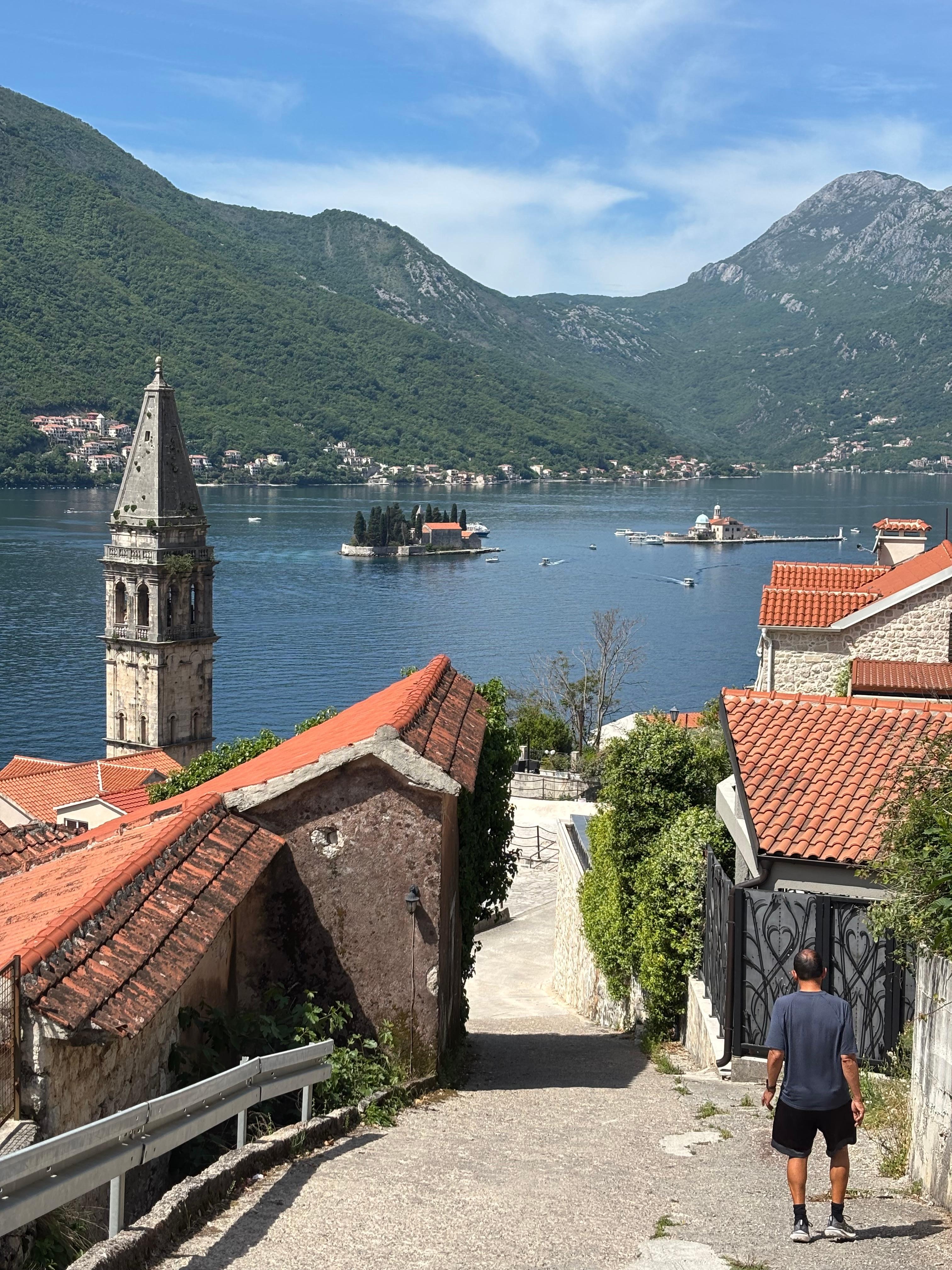 This is the little alley next to the hotel that takes you down to Old Town Perast 