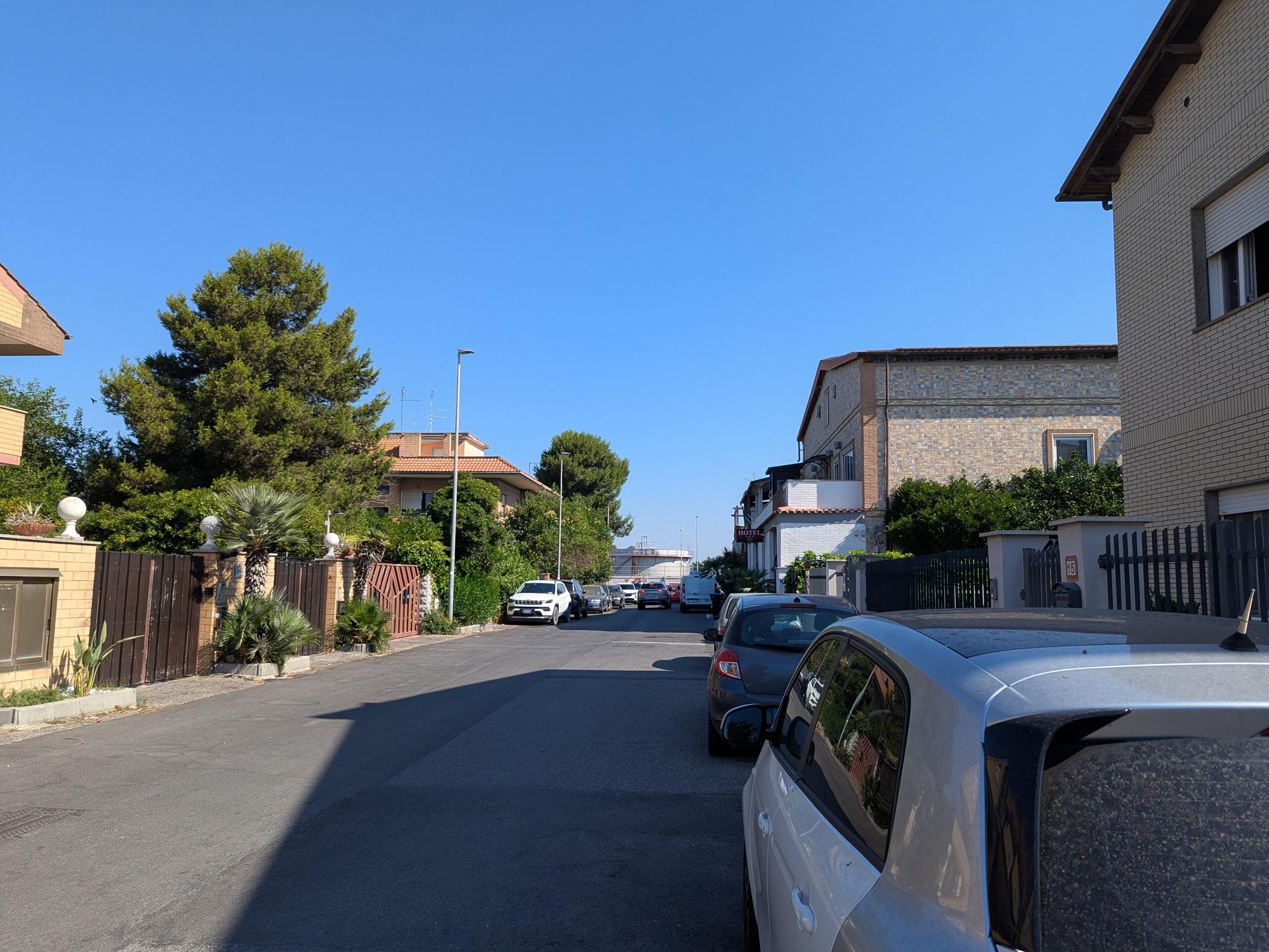 The street outside the hotel