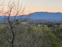 The beautiful mountain view from the living room!
