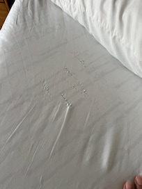 Sheets were thin and ripped