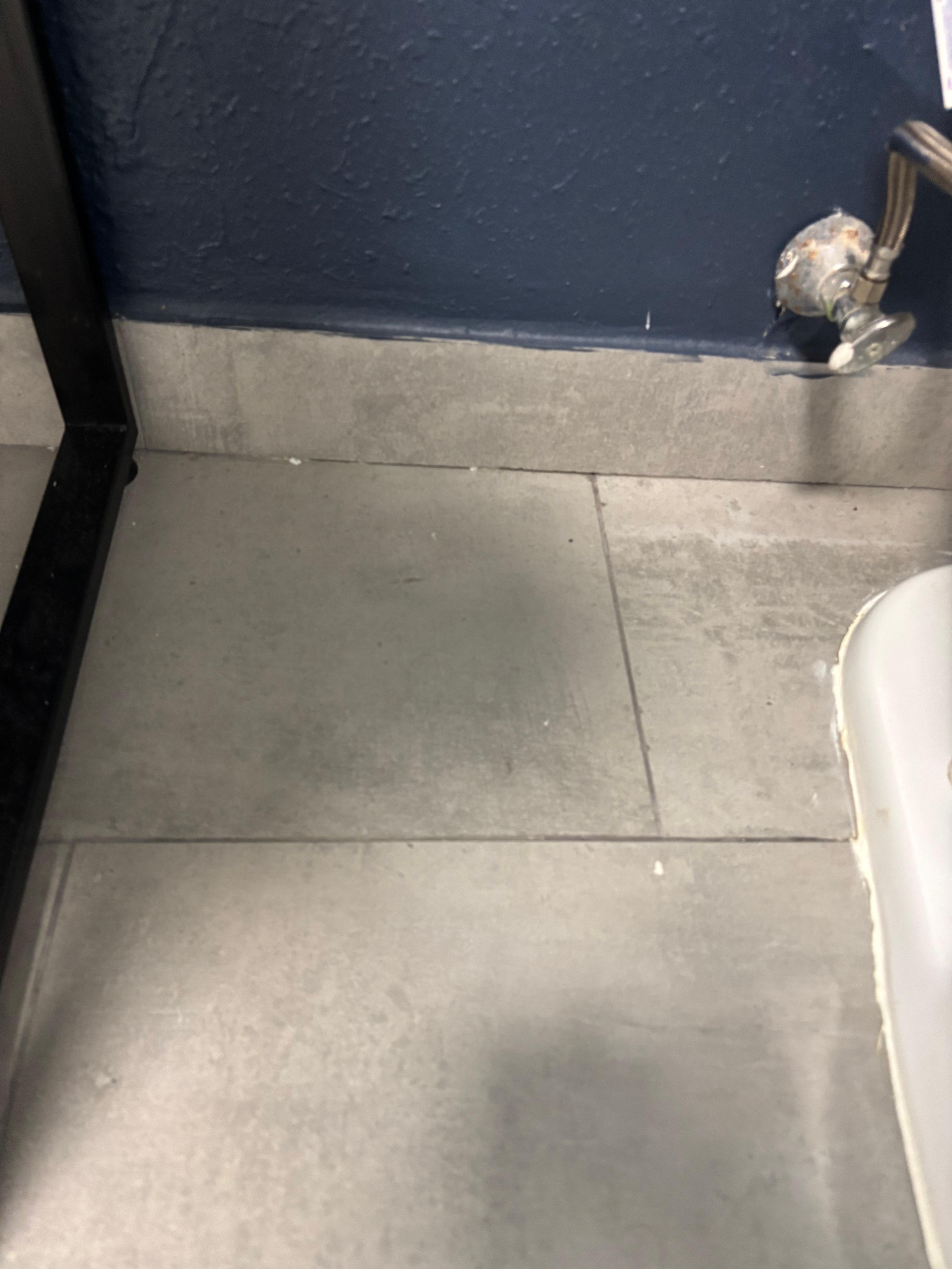 Dirty bathroom floor
