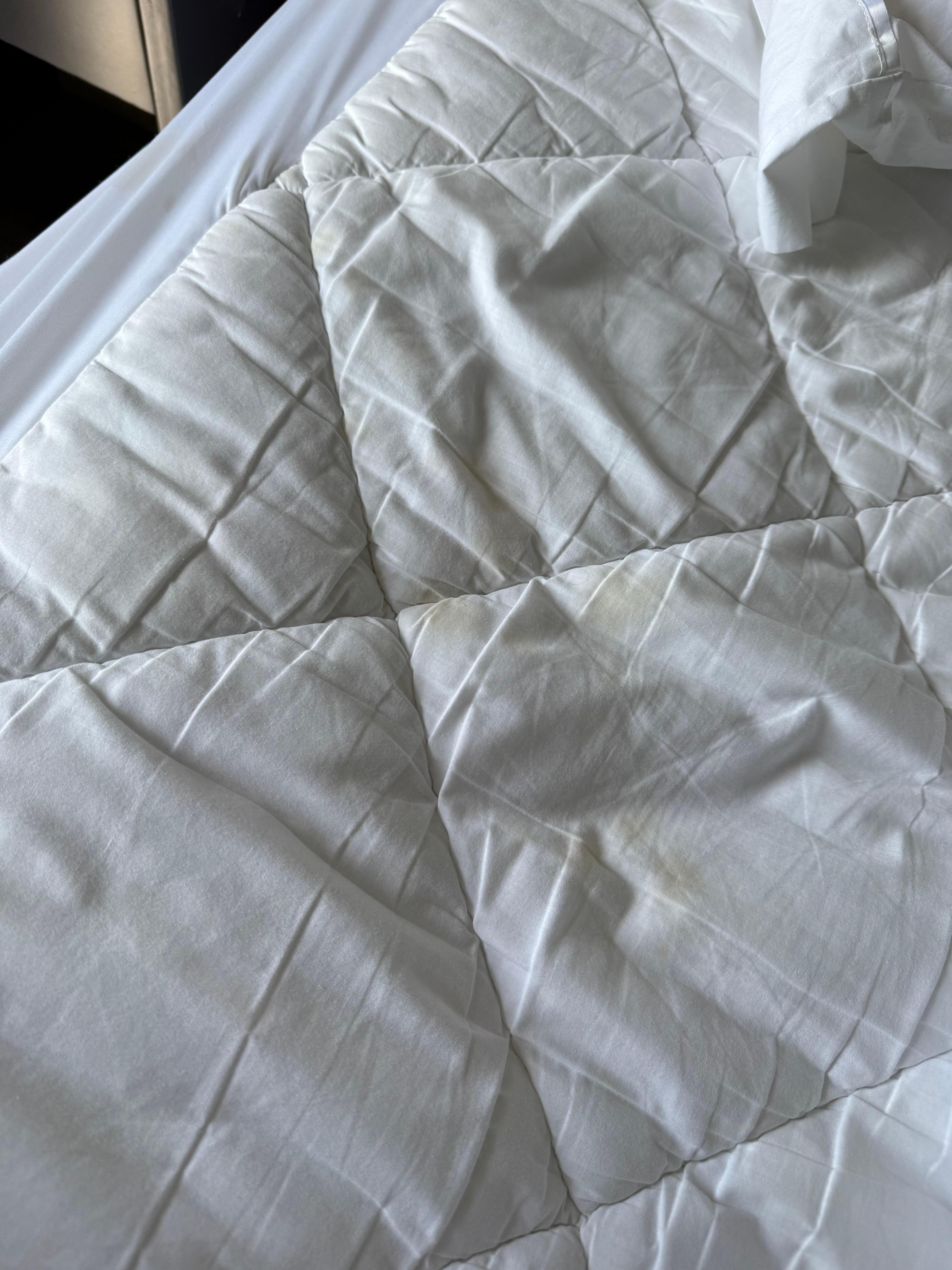 Urine stained after I complained about linens not replaced