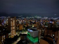 Vista do roof top hotel