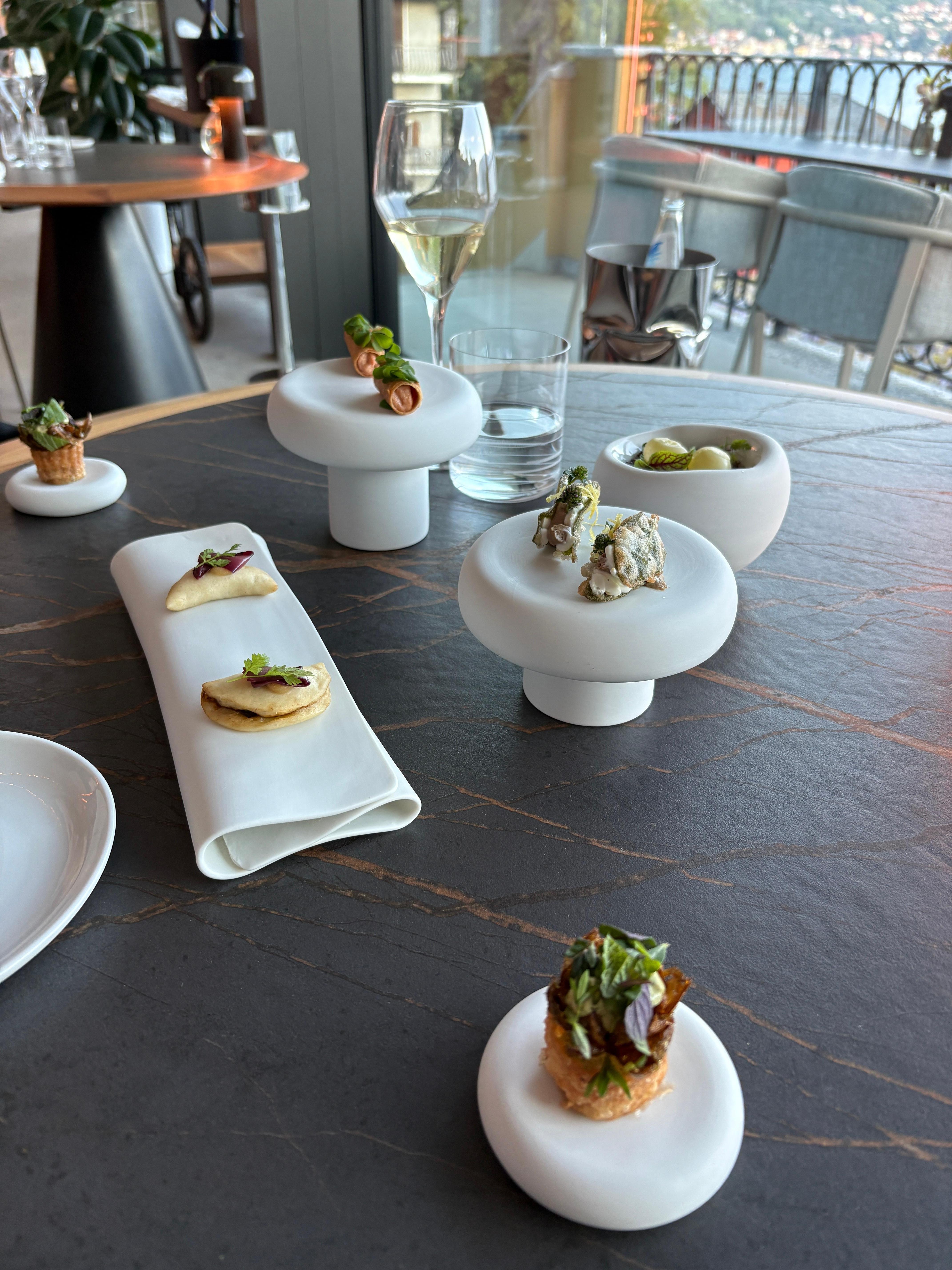 Visteria Restaurant tasting menu items