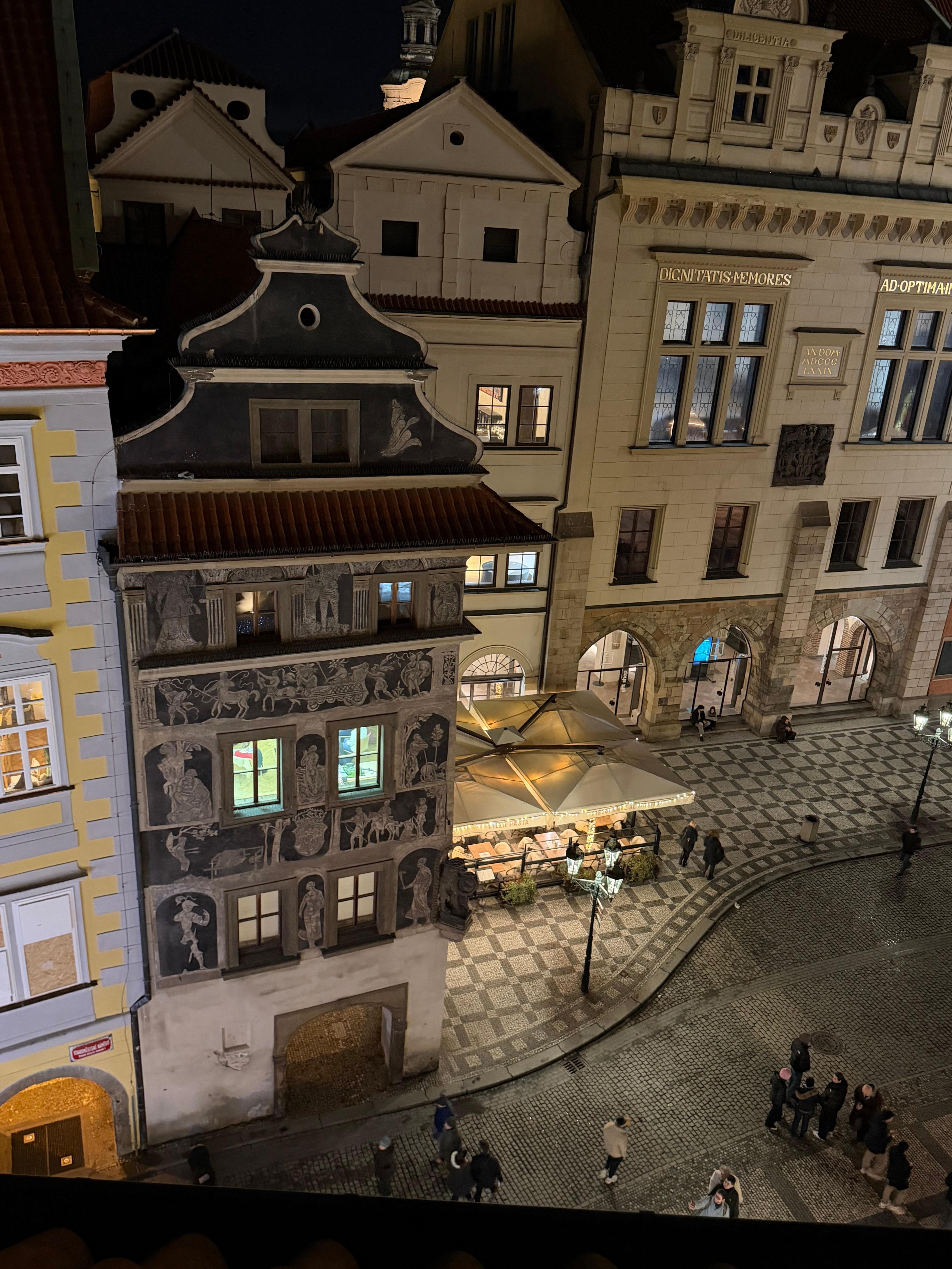 Night time out our window