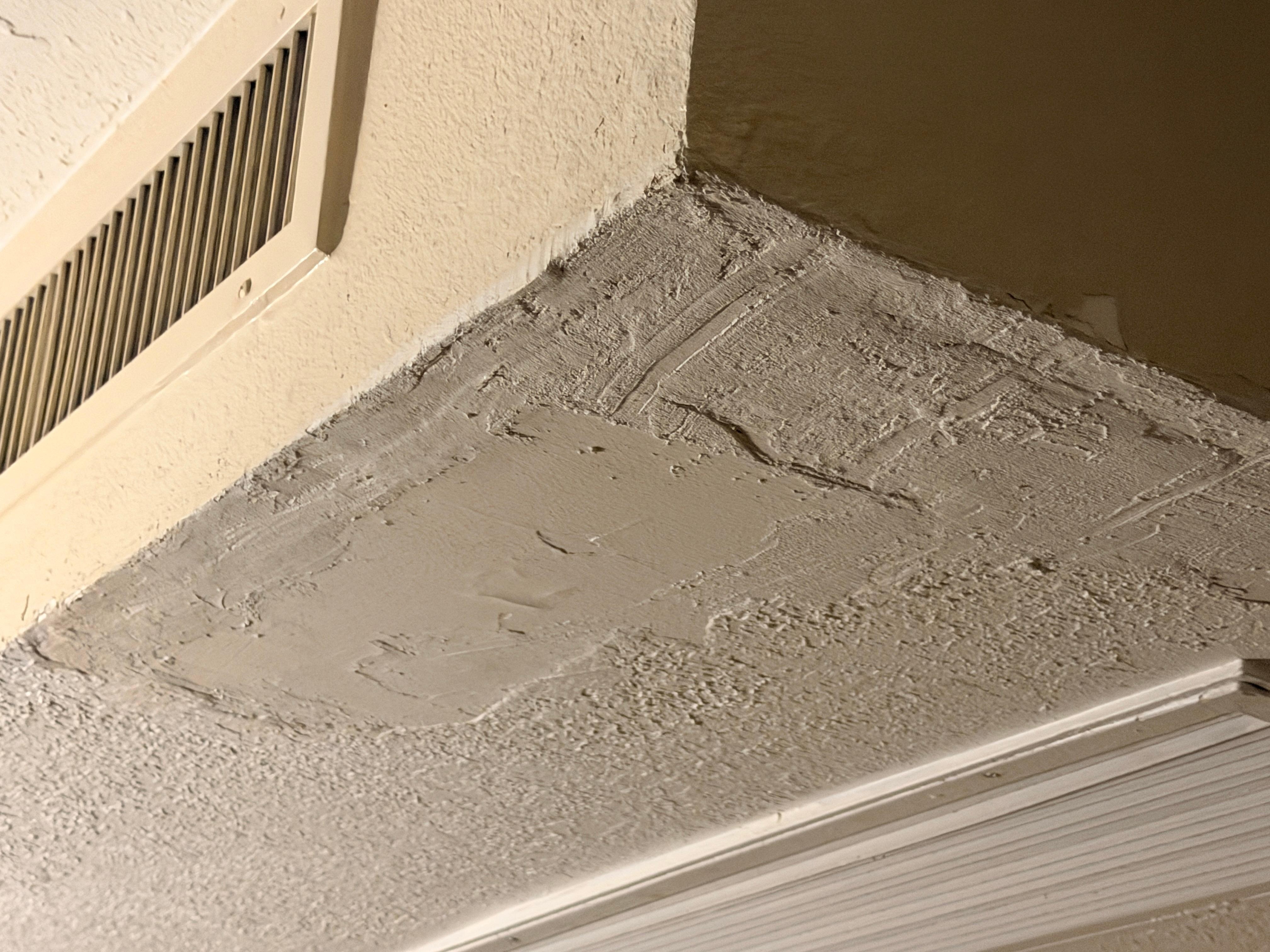 Terribly spackled ceiling 