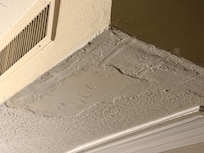 Terribly spackled ceiling