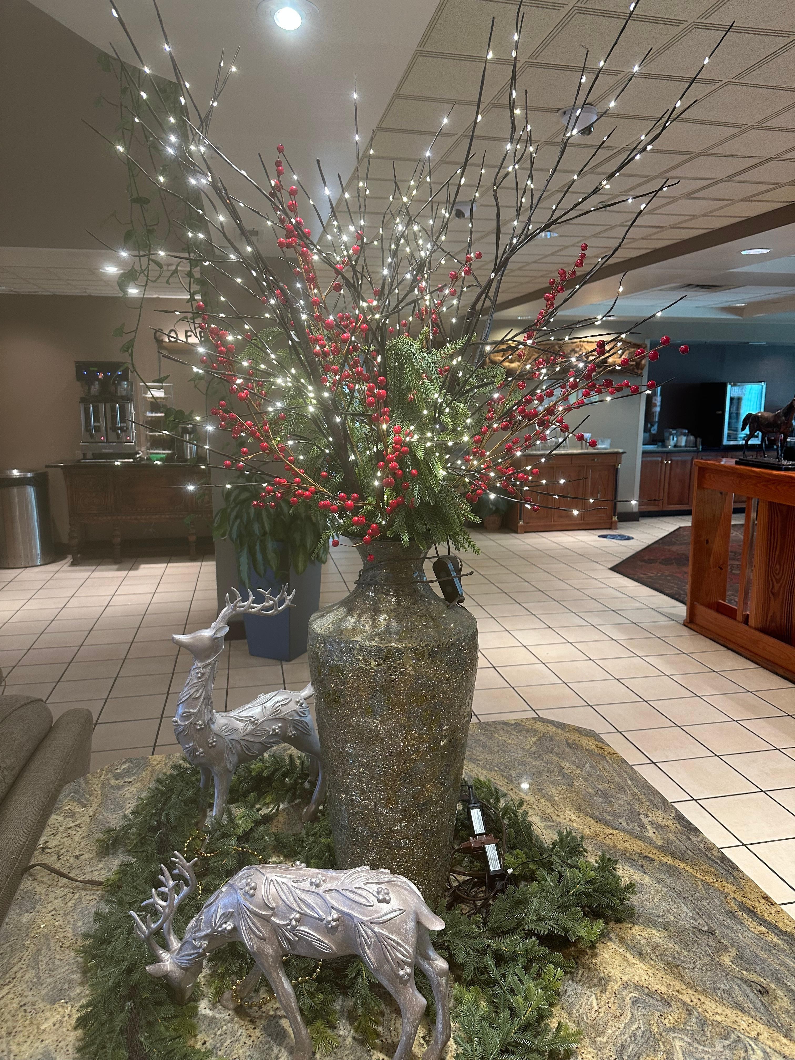 Lobby holiday decor