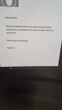 Posted after we left for the day and found upon return to the room