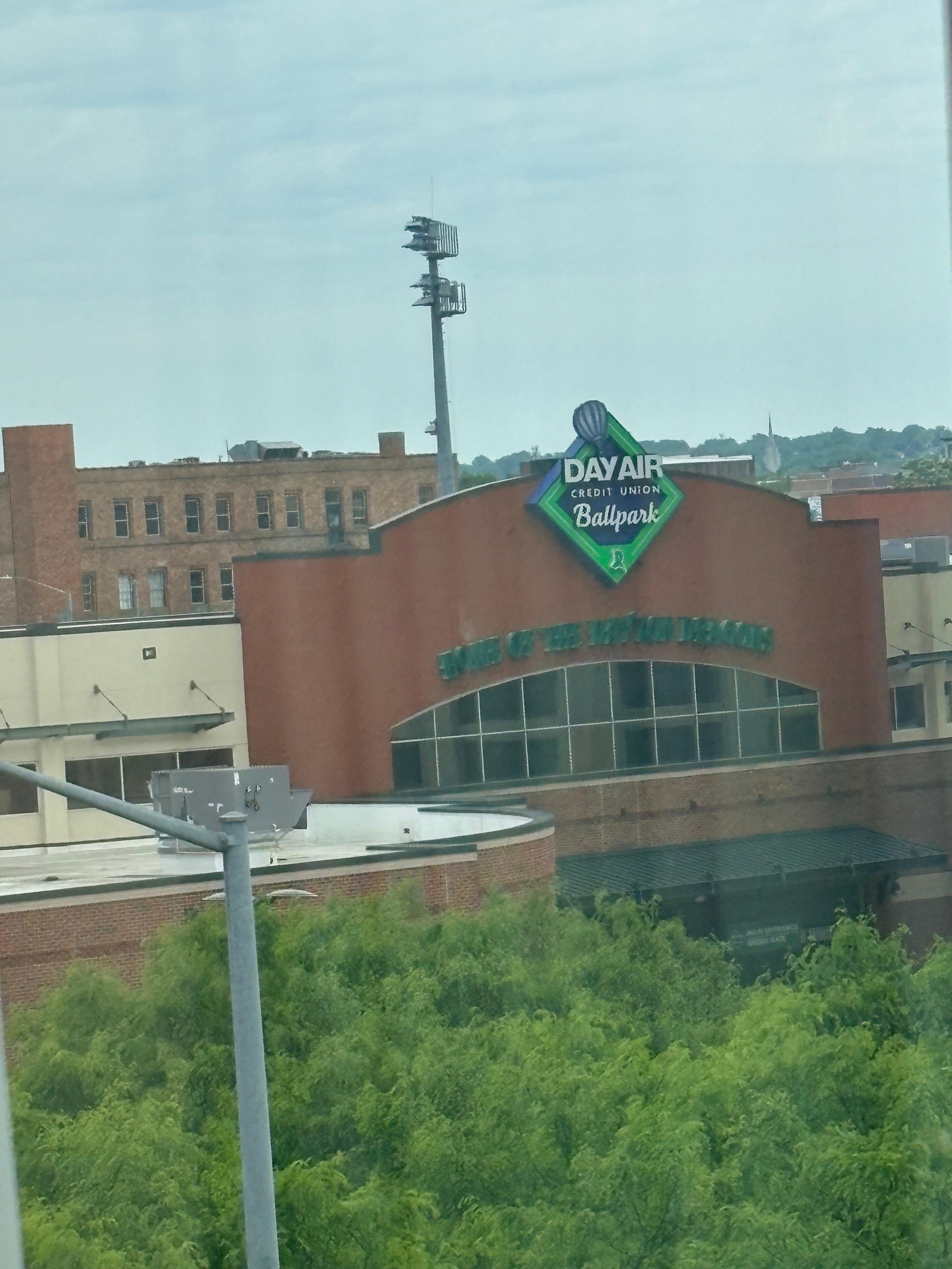 View from our window of the stadium! 