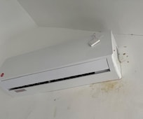 Dirty around the air conditioner