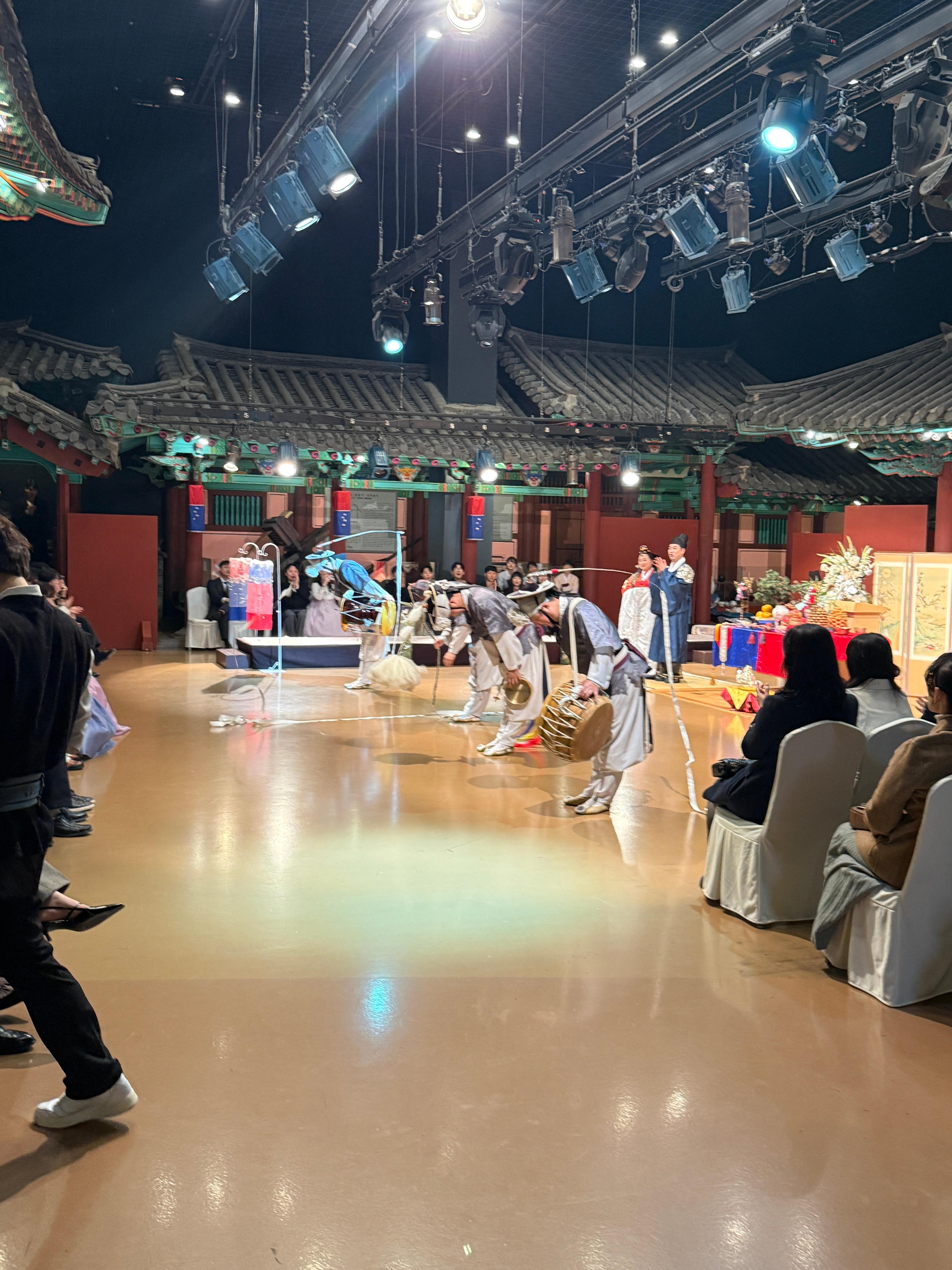Lottie World folk museum. We got to witness a real traditional Korean wedding when we were here and it was amazing 